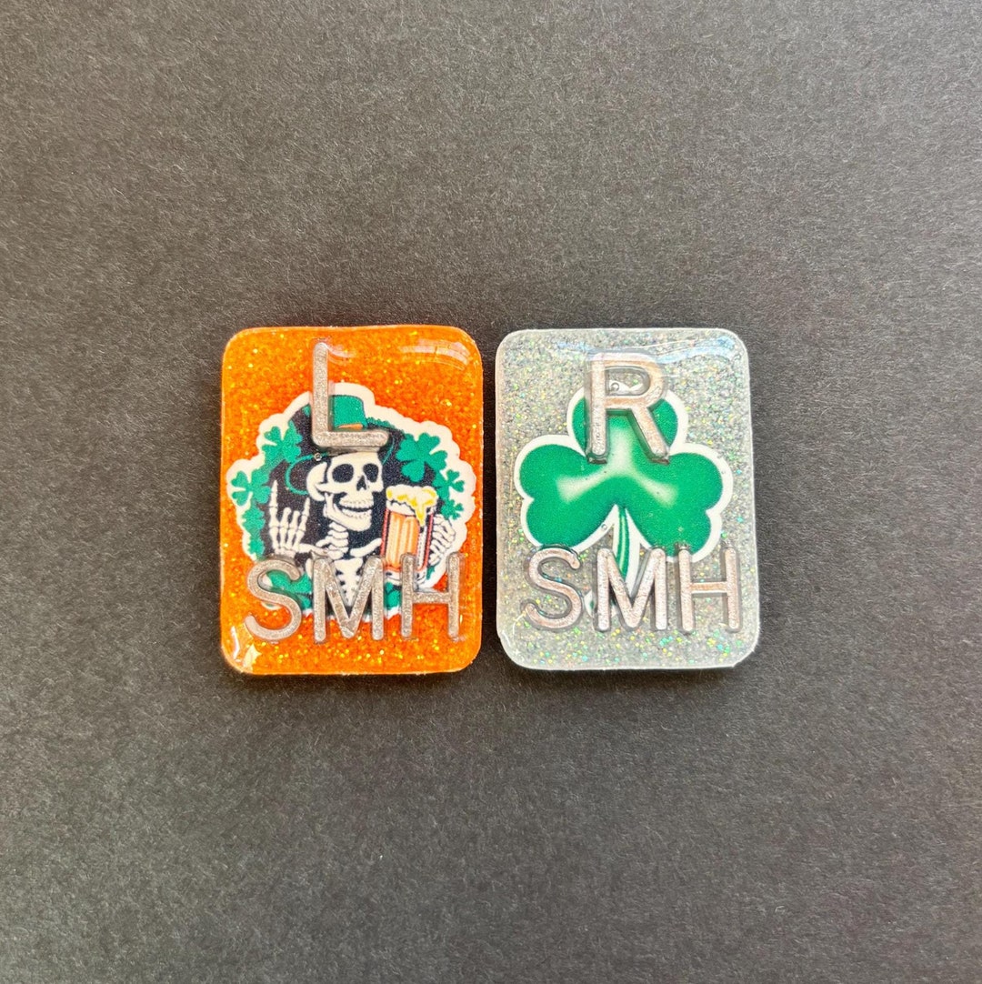 St. Patrick's Day Xray Markers, Rectangle, With Initials, Glitter, St ...