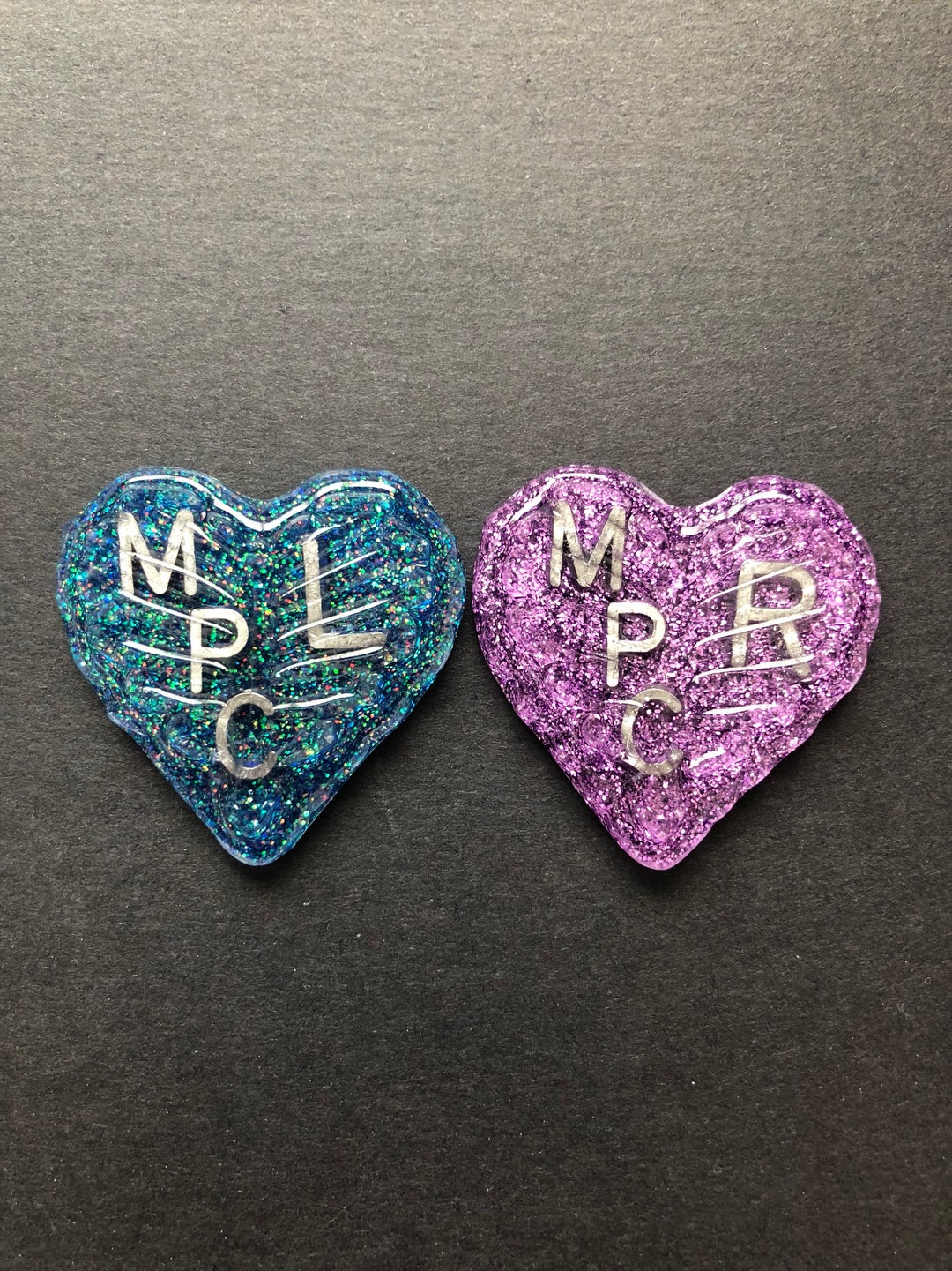 Heart Thorax Xray Markers, Ribcage, Glitter, With 2 or 3 Initials, Love ...