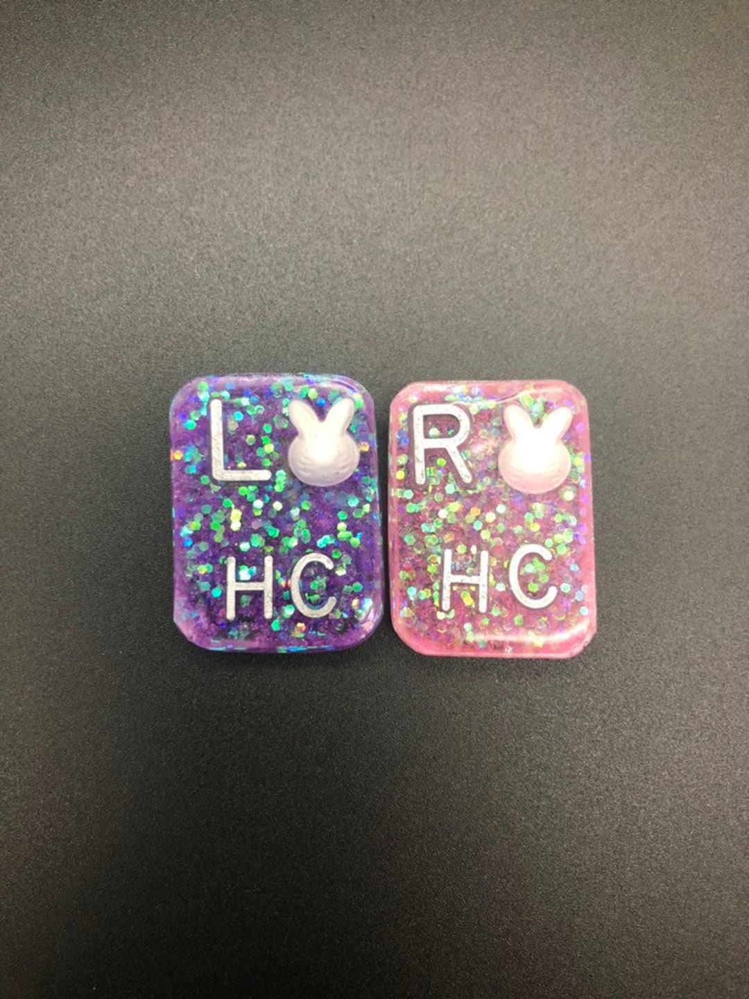 Bunny Xray Markers, With 2 or 3 Initials, Rectangle, Glitter, Easter - Etsy