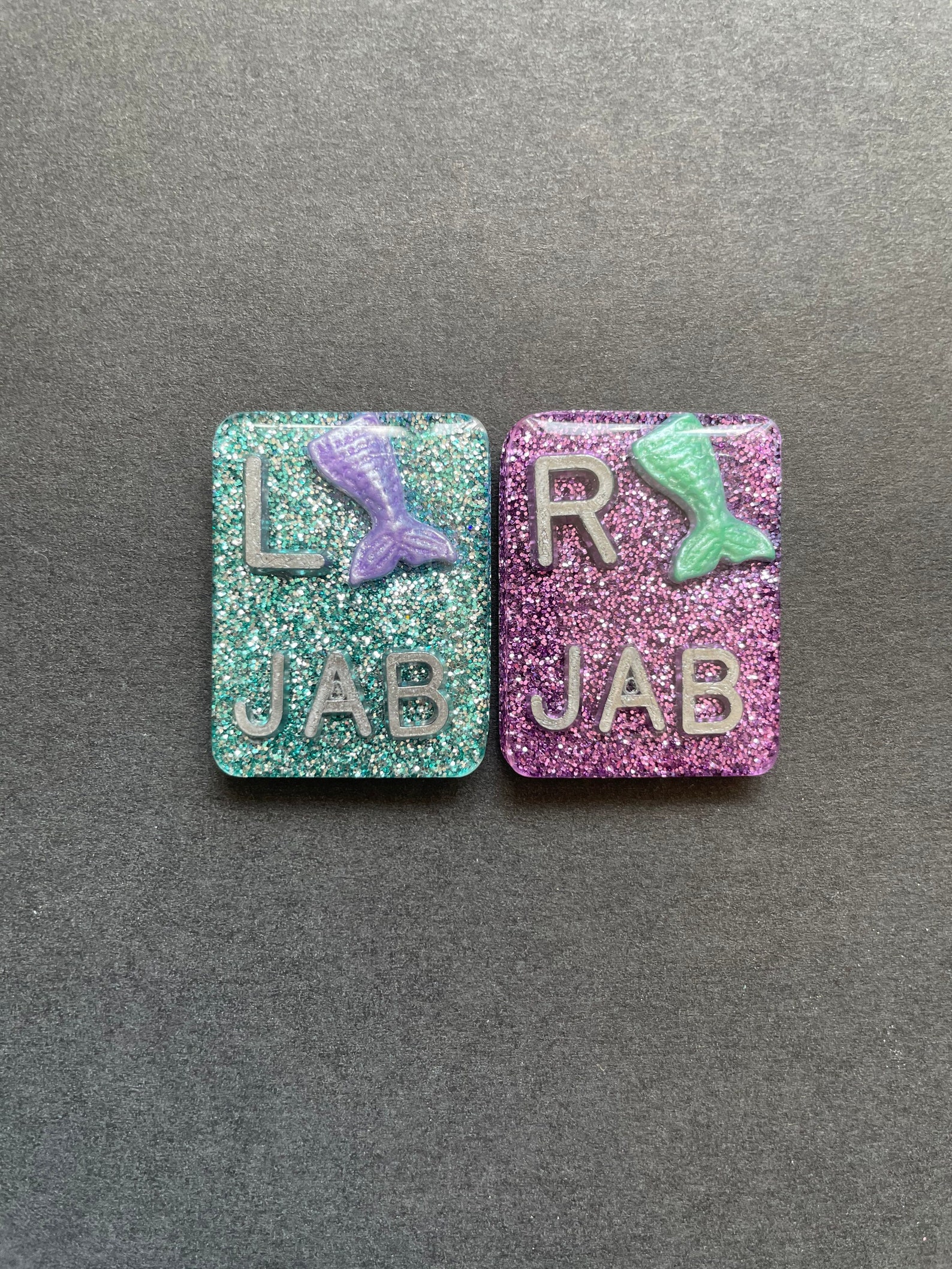 Mermaid Xray Markers With 2 or 3 Initials Rectangle Glitter - Etsy