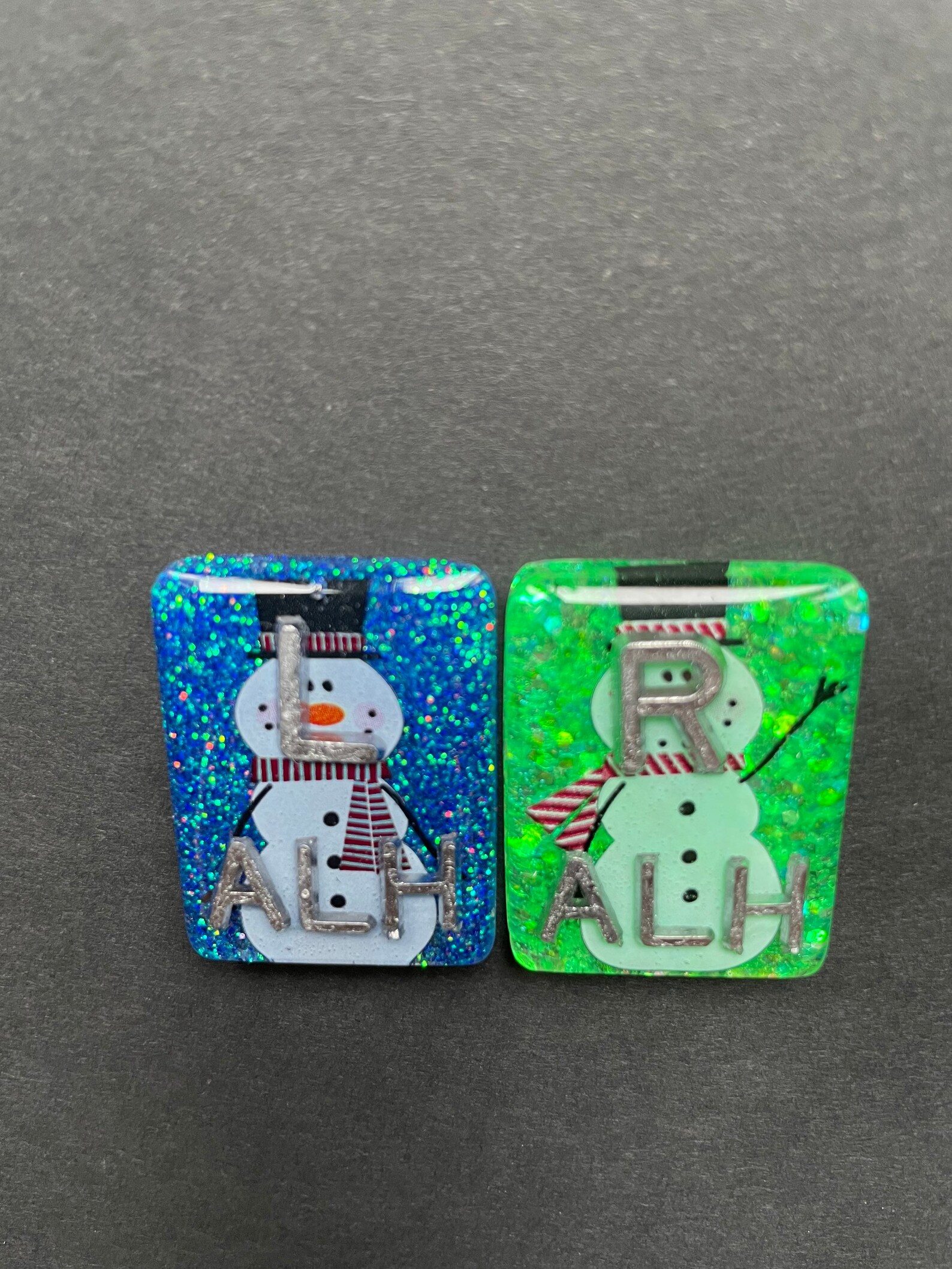 Snowman Xray Markers, With 2 or 3 Initials, Rectangle, Glitter, Winter ...