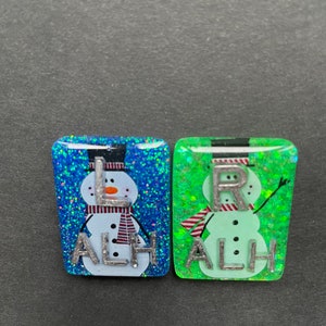 Snowman Xray Markers, With 2 or 3 Initials, Rectangle, Glitter, Winter ...