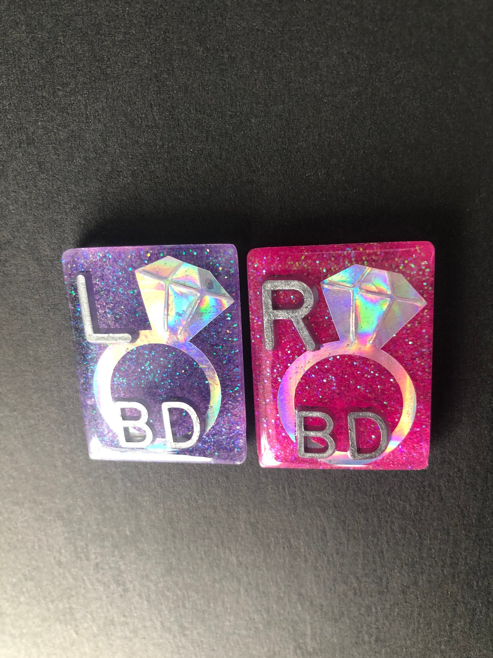 Diamond Ring Xray Markers With 2 or 3 Initials Rectangle | Etsy