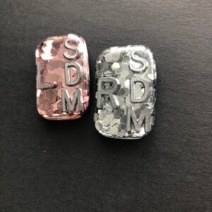 Chunky Glitter Small Rectangle Xray Markers, With 2 or 3 Initials - Etsy