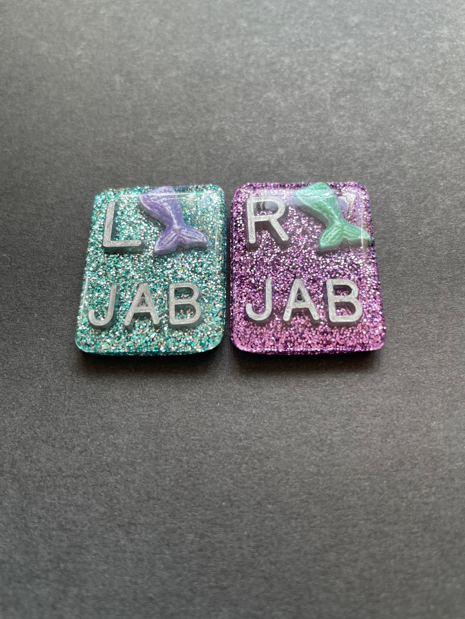 Mermaid Xray Markers With 2 or 3 Initials Rectangle Glitter | Etsy