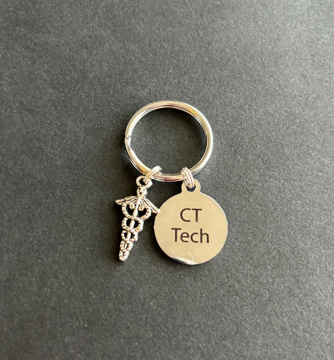 CT Tech Keychain, Radiology, Graduation, Skeleton, Caduceus, Gift, Rad ...