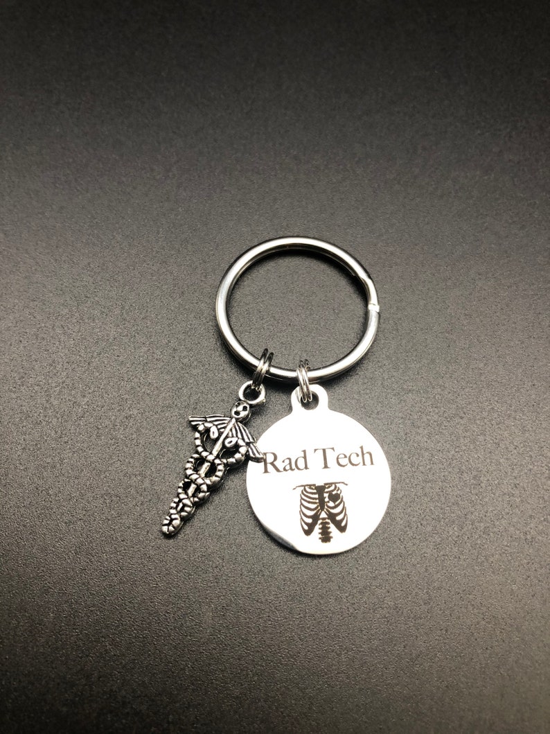 Rad Tech Keychain Radiology Graduation Medical Caduceus - Etsy