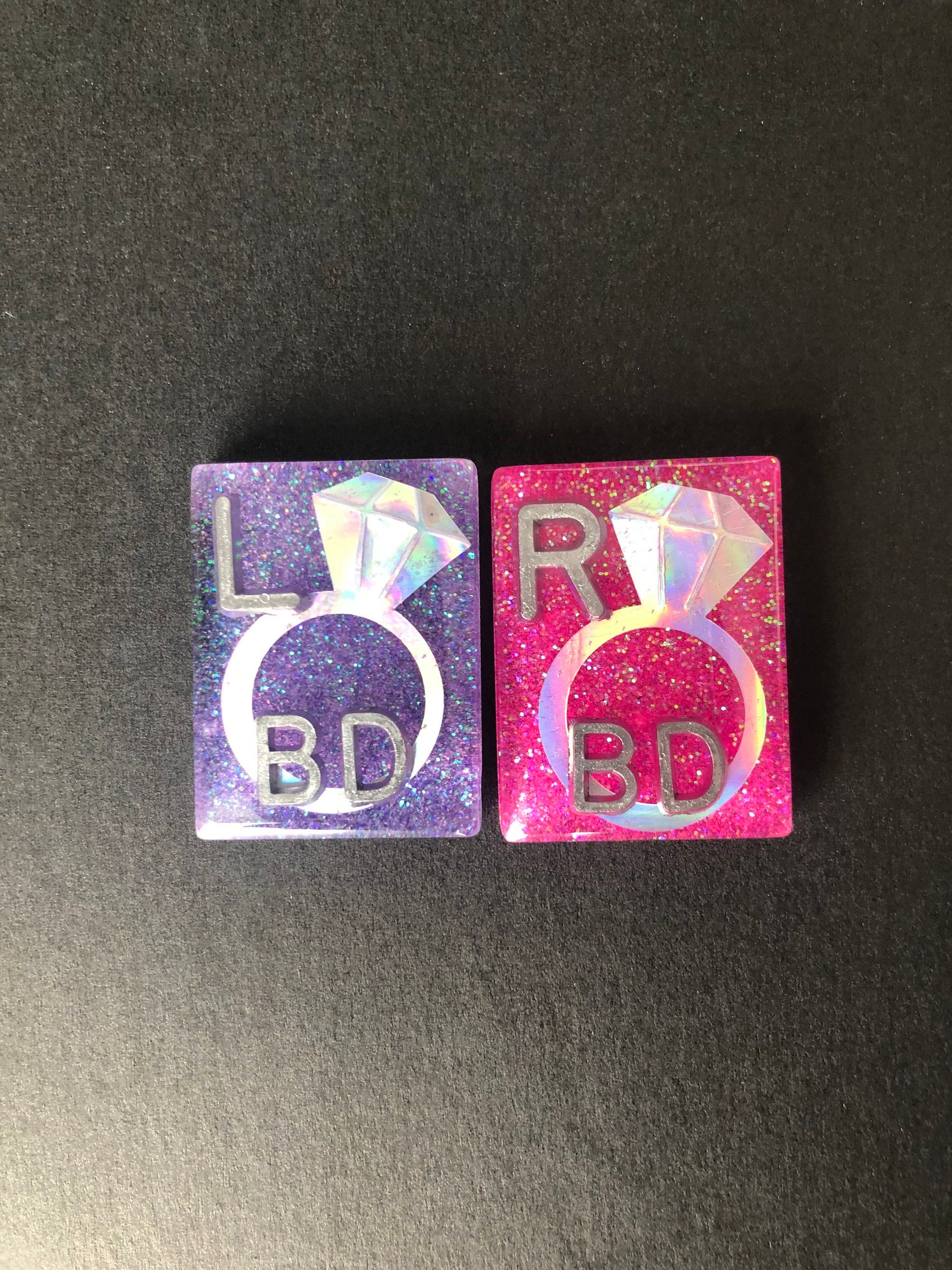 Diamond Ring Xray Markers, With 2 or 3 Initials, Rectangle, Glitter ...