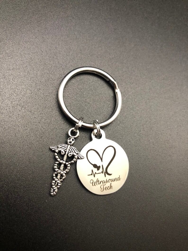 Ultrasound Keychain, Radiology, Graduation, Medical Caduceus, Gift ...