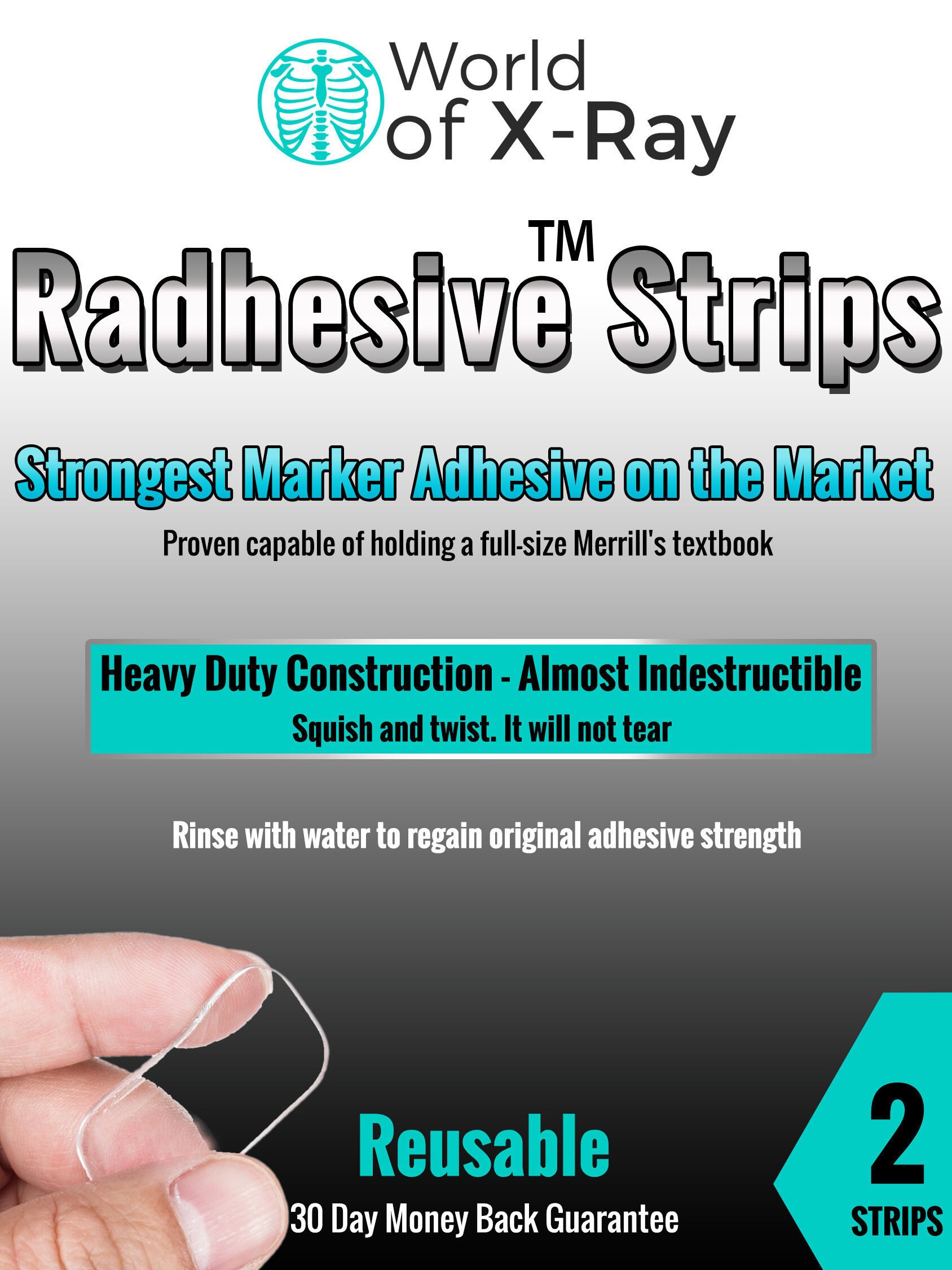 Xray Marker Adhesive Radhesive 2 Strips Reusable Washable - Etsy