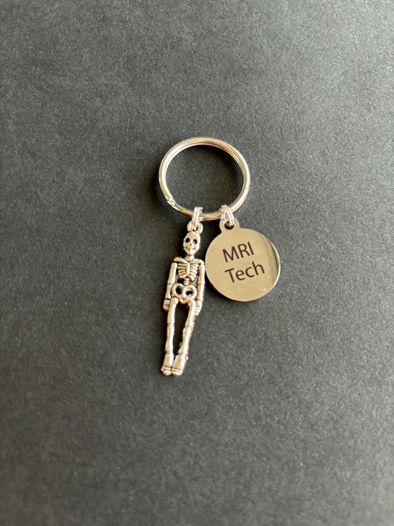 MRI Tech Keychain, Radiology, Graduation, Skeleton, Caduceus, Gift, Rad ...
