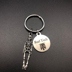 Rad Tech Keychain, Radiology, Graduation, Skeleton, Xray Tech, Caduceus ...
