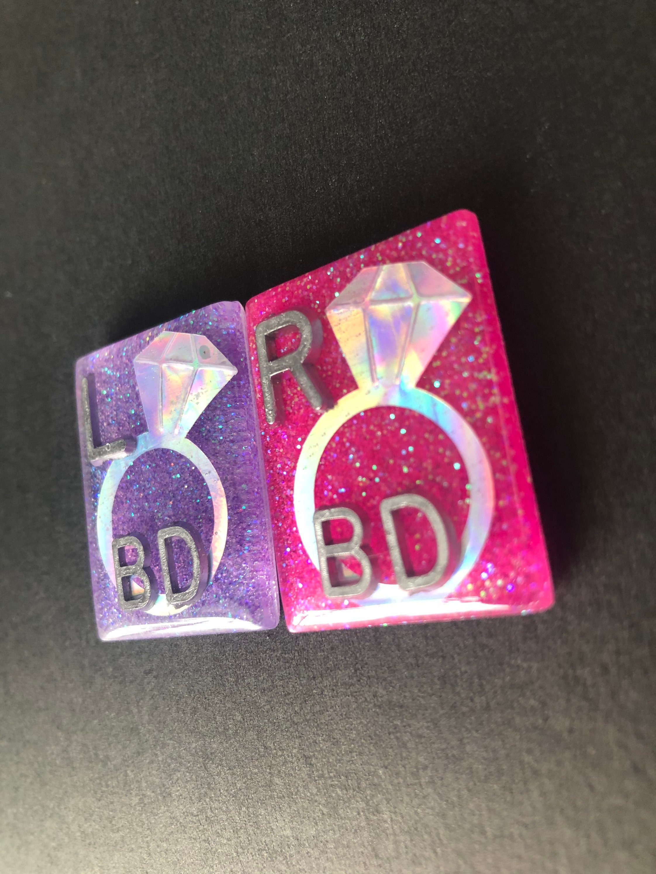 Diamond Ring Xray Markers, With 2 or 3 Initials, Rectangle, Glitter ...