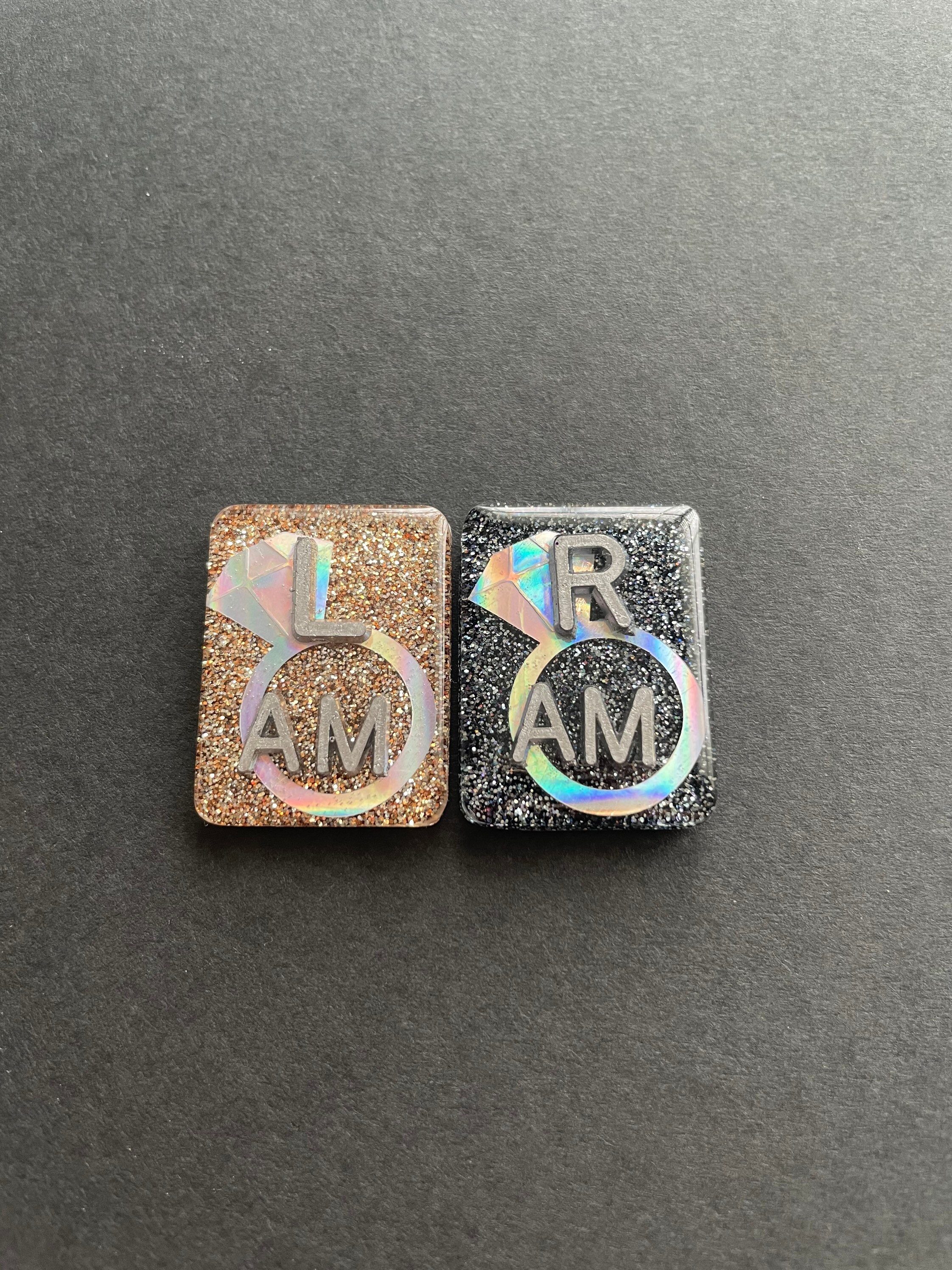 Diamond Ring Xray Markers, With 2 or 3 Initials, Rectangle, Glitter ...