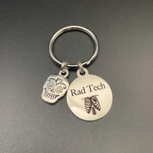 Rad Tech Keychain, Radiology, Graduation, Sugar Skull, Xray Tech ...