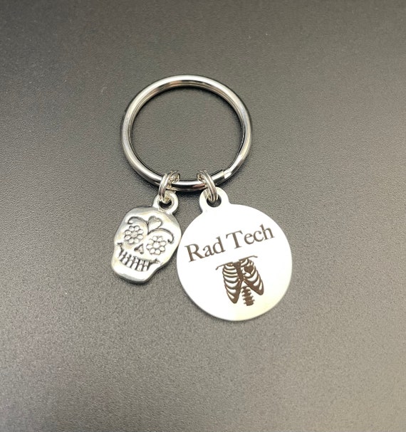 Rad Tech Keychain Radiology Graduation Sugar Skull Xray - Etsy