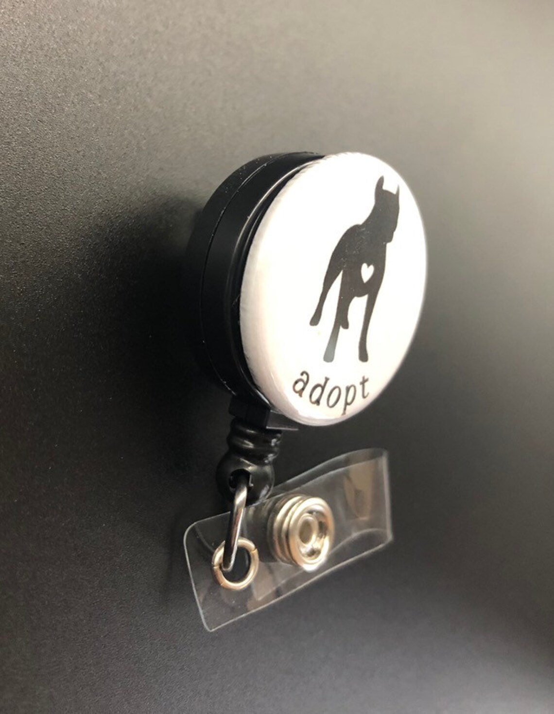 Adopt Retractable ID Badge Holder Pitbull Rescue Adopt | Etsy