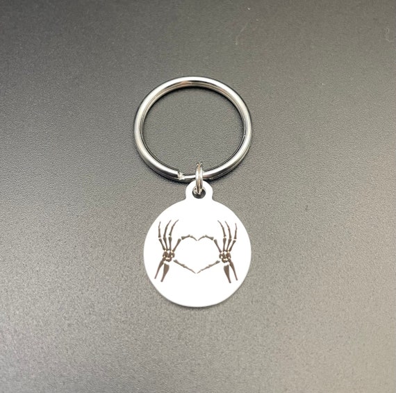 Skeleton Heart Hands Keychain Gift Rad Tech Xray Bones | Etsy