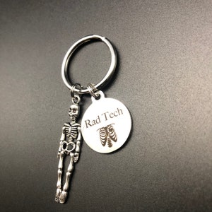 Rad Tech Keychain, Radiology, Graduation, Skeleton, Xray Tech, Caduceus ...
