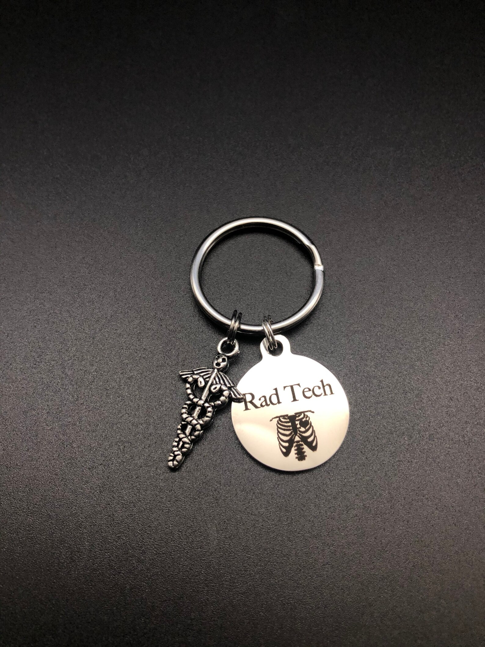 Rad Tech Keychain Radiology Graduation Medical Caduceus - Etsy