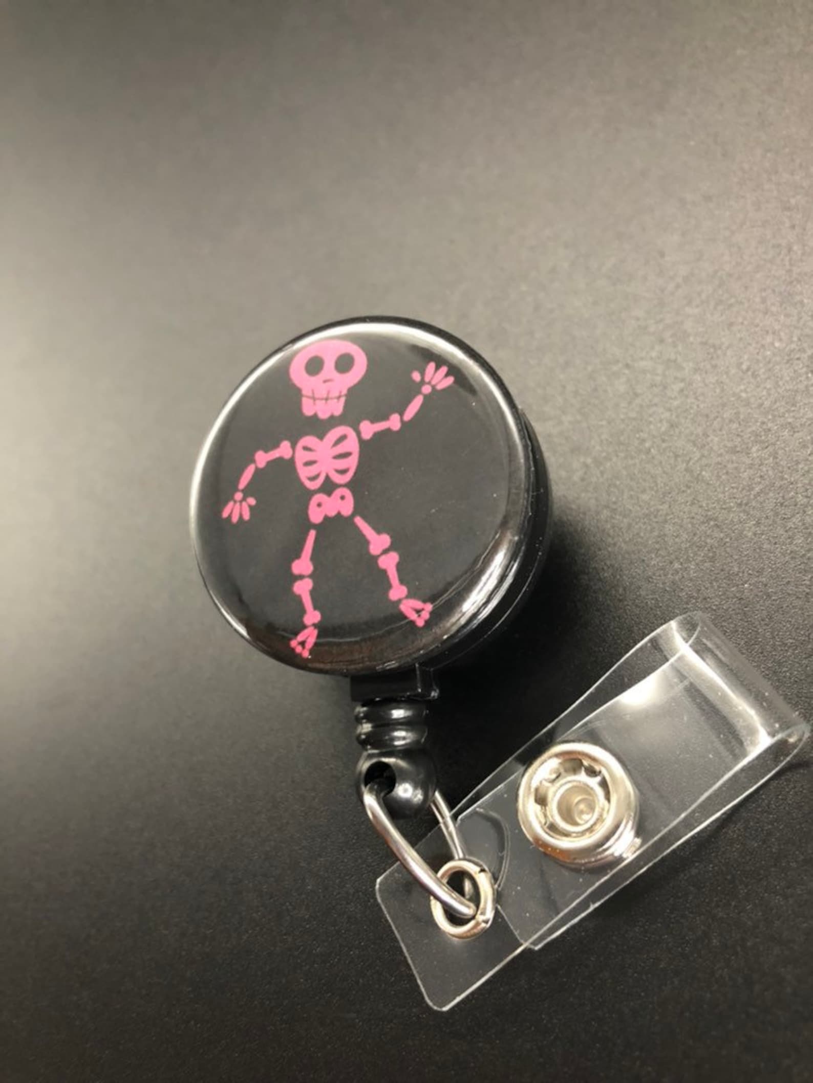 Skeleton Xray Retractable ID Badge Reel Holder - Etsy