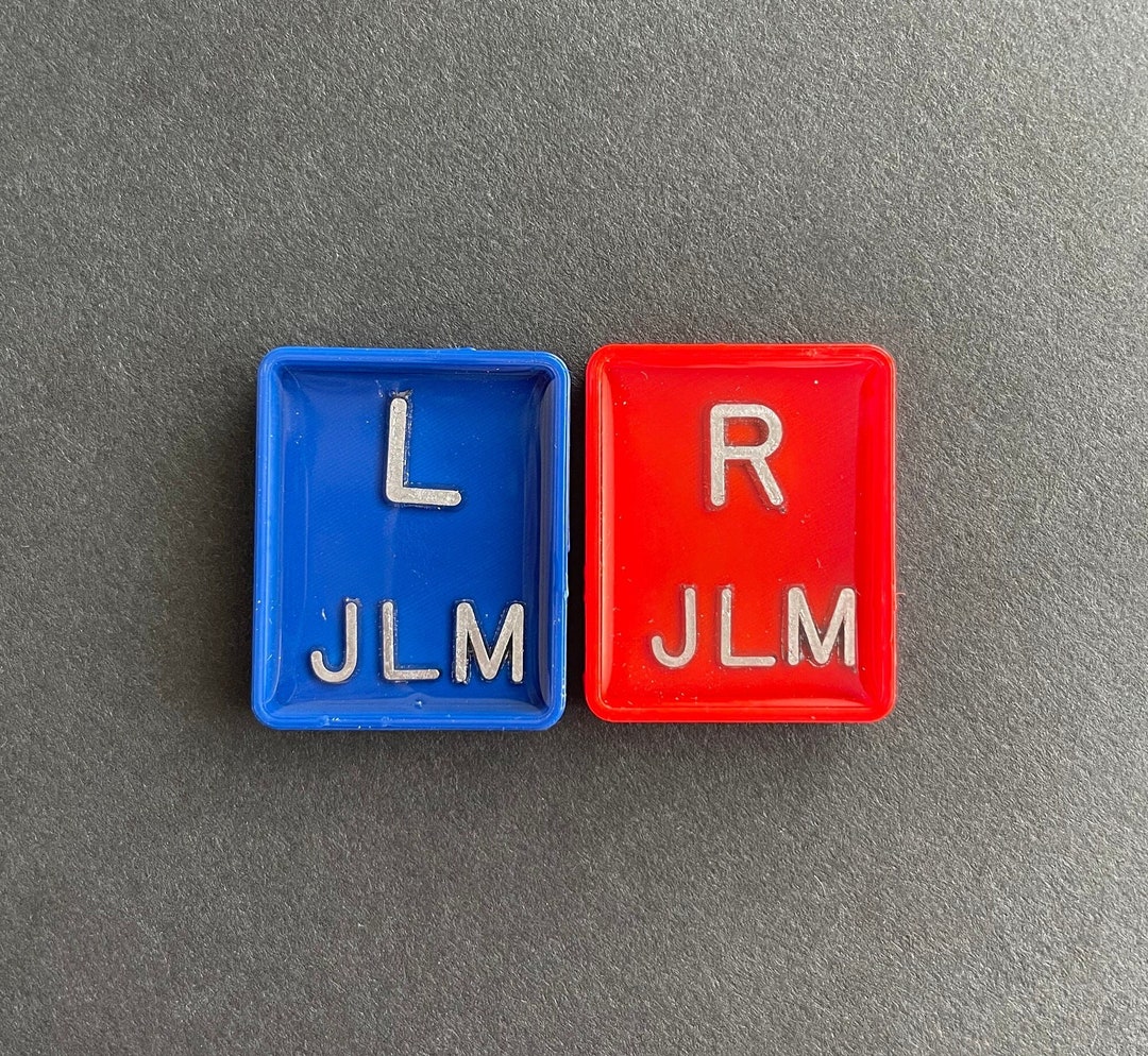 Blue and Red Rectangle Xray Markers, With Initials, Solid Colors ...