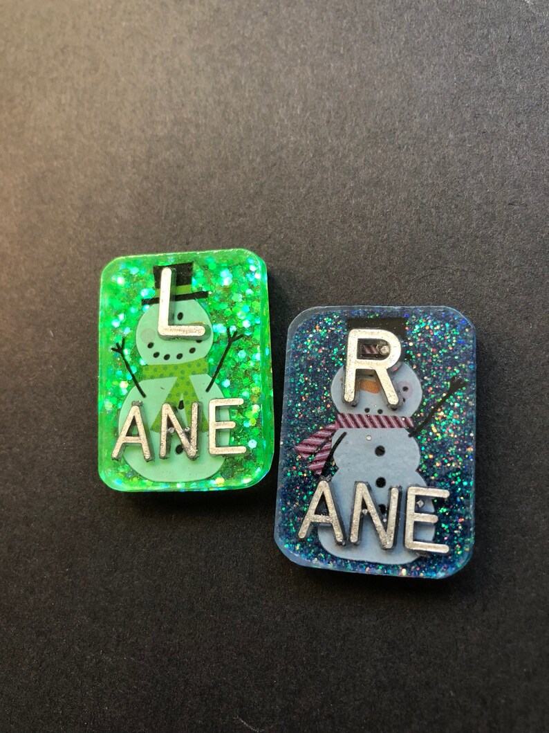 Snowman Xray Markers With 2 or 3 Initials Rectangle | Etsy