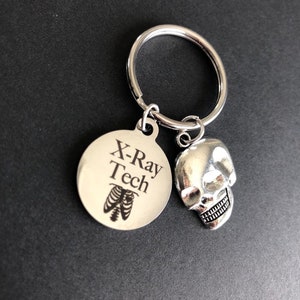 Xray Tech Gift, Xray Tech Keychain, Skull Radiology Graduation Skeleton ...