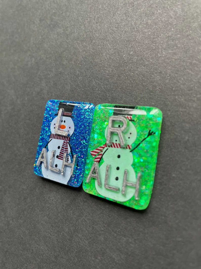 Snowman Xray Markers With 2 or 3 Initials Rectangle - Etsy