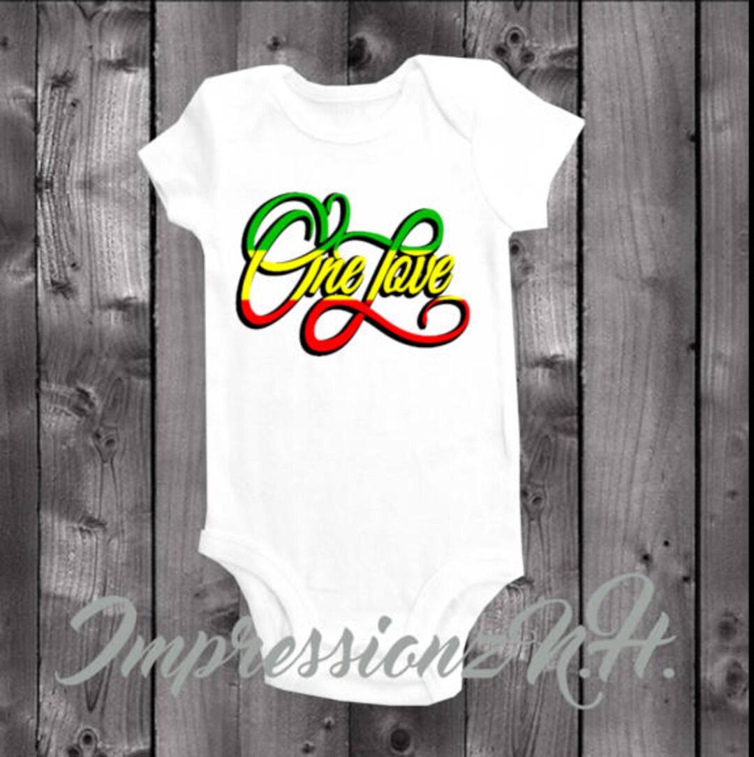 One Love Baby Onesie and Bodysuit, One-piece Shirt, Band Onesie, Reggae ...