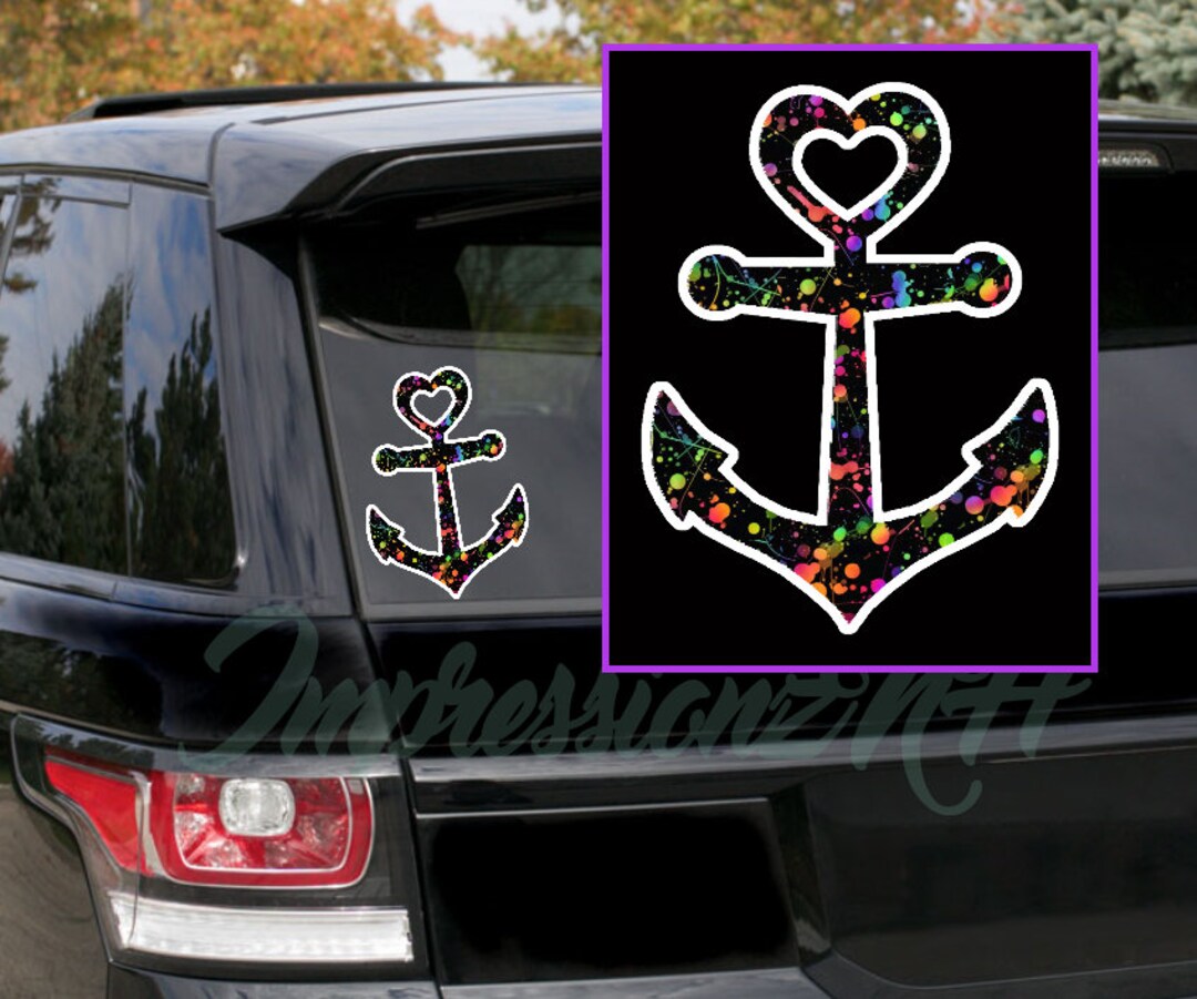 Anchor Sticker - Paint Splatter - Graffiti - Lake Car Deal - Splatter ...