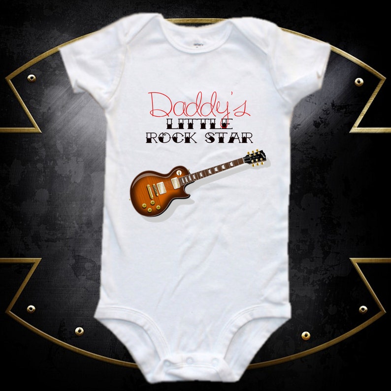 Little Rock Star Guitar Shirt Rock Band Baby Bodysuit - Etsy