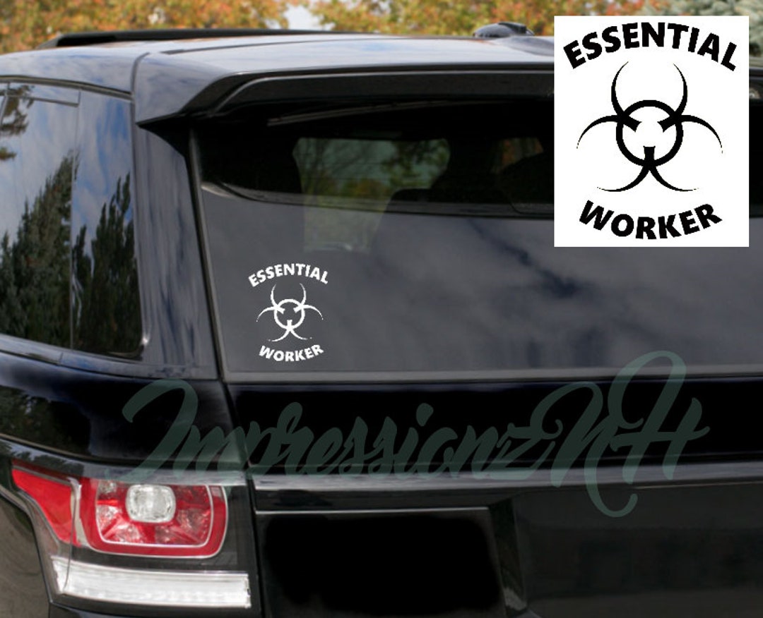 Essential Worker Car Decal - Nurse Sticker - Nurse Decal- Doctor ...