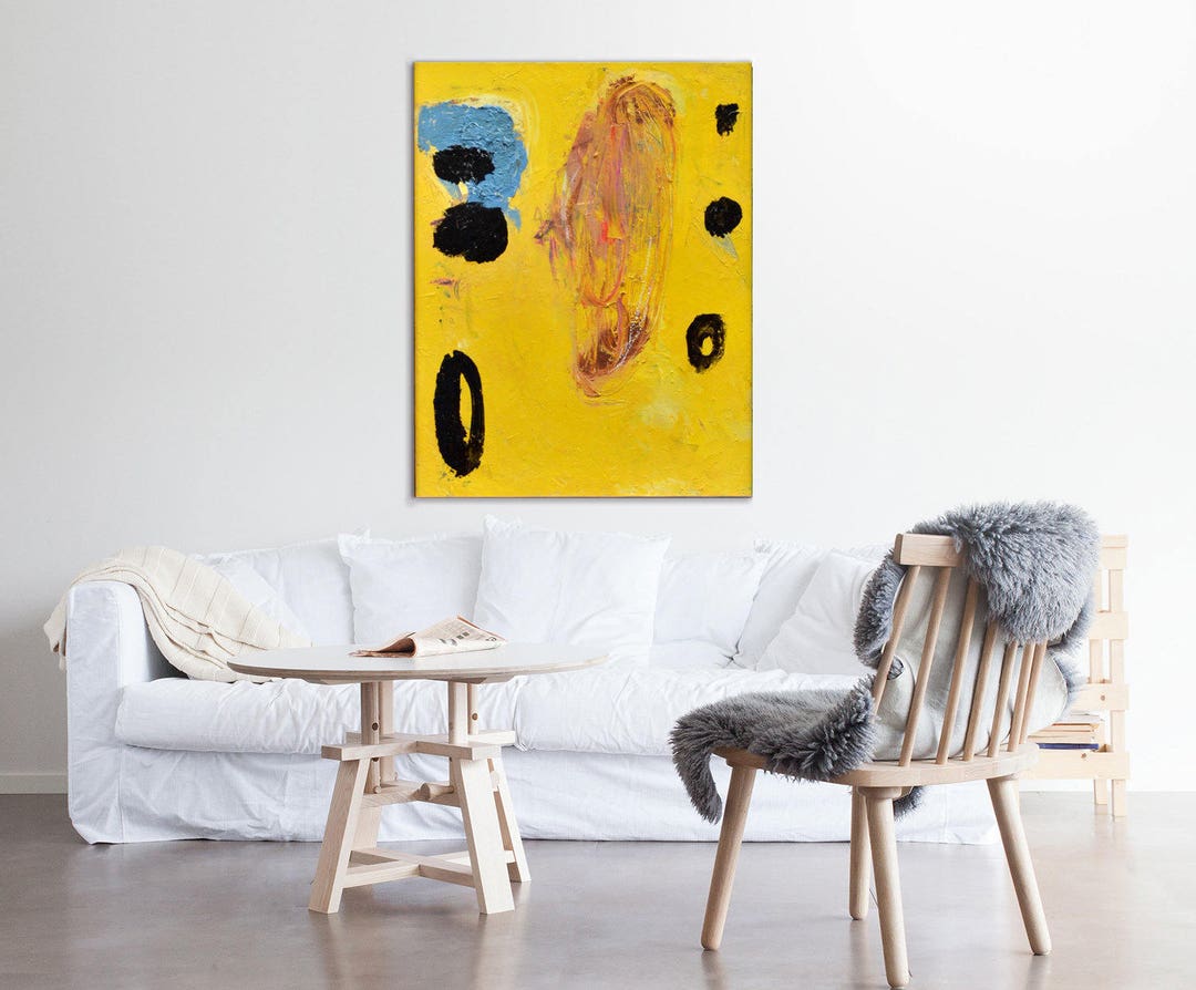 Original Abstract Painting Yellow Painting Abstract Art Original Art ...