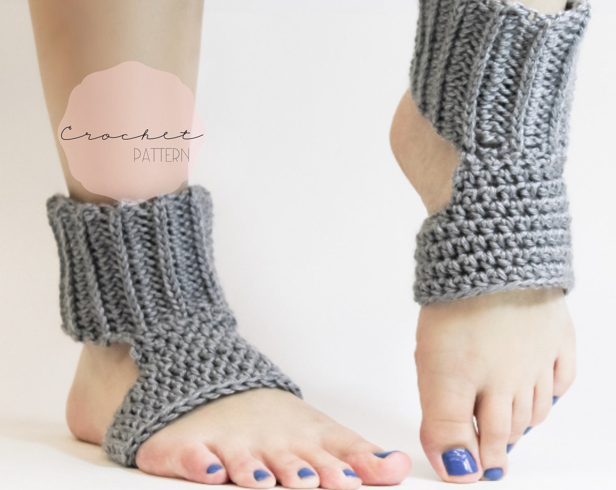 Simple Crochet Yoga Socks Pattern With Instructions In Writing Etsy