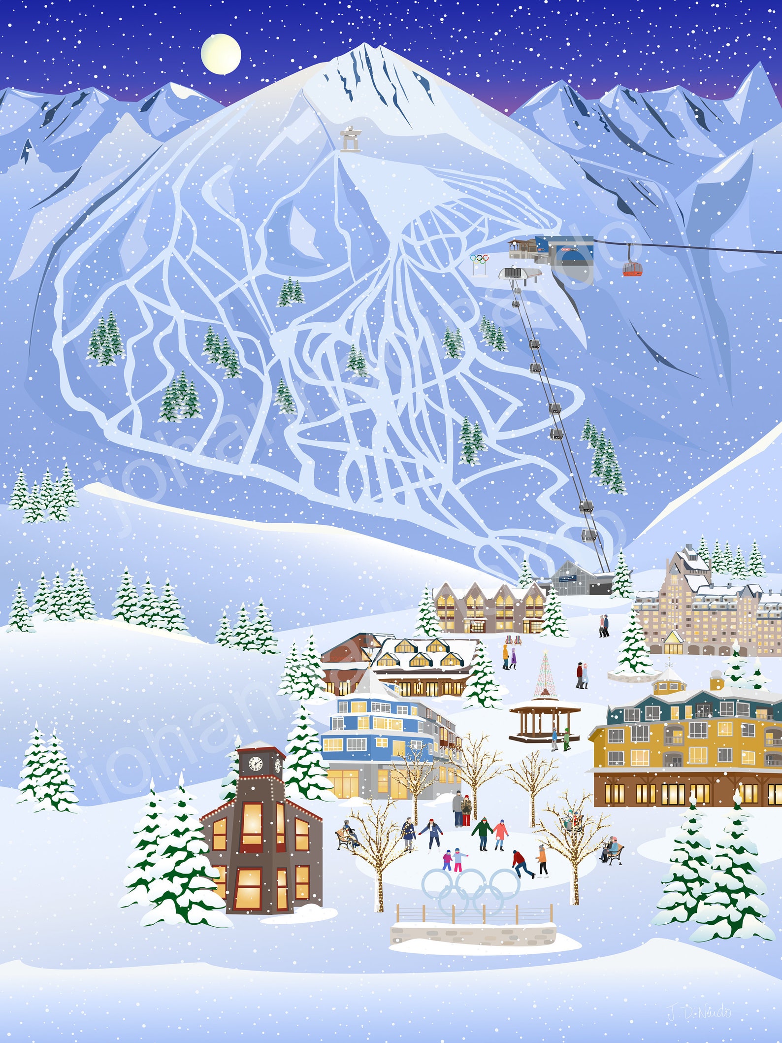 Blackcomb Whistler B.C. Poster - Etsy