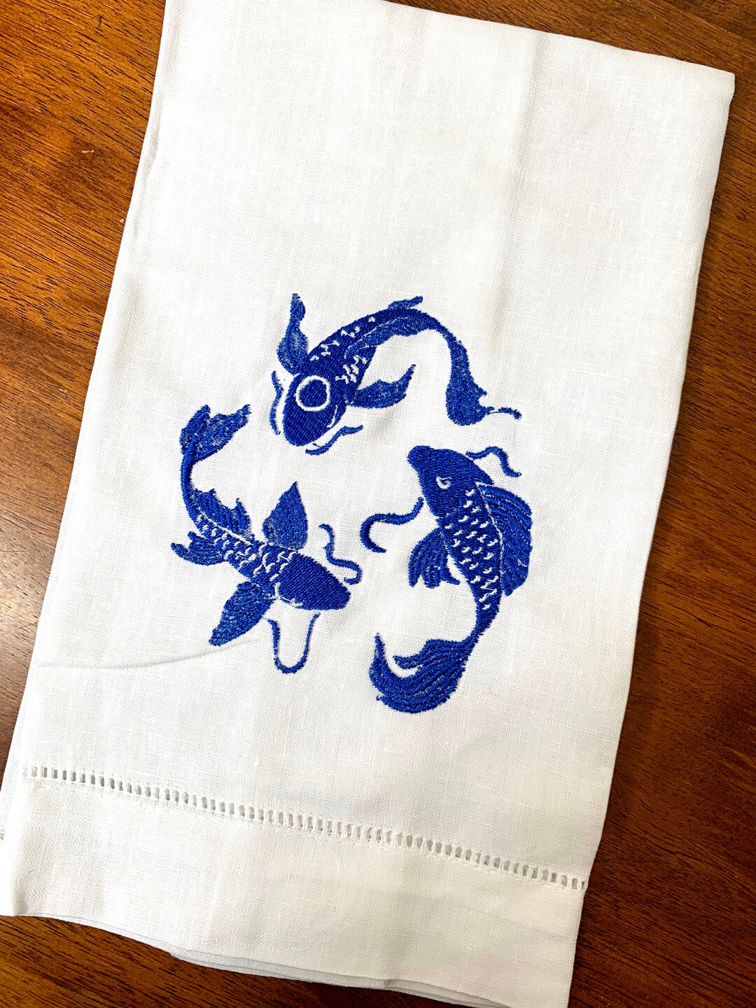 Swimming Koi Hand Towel - Etsy