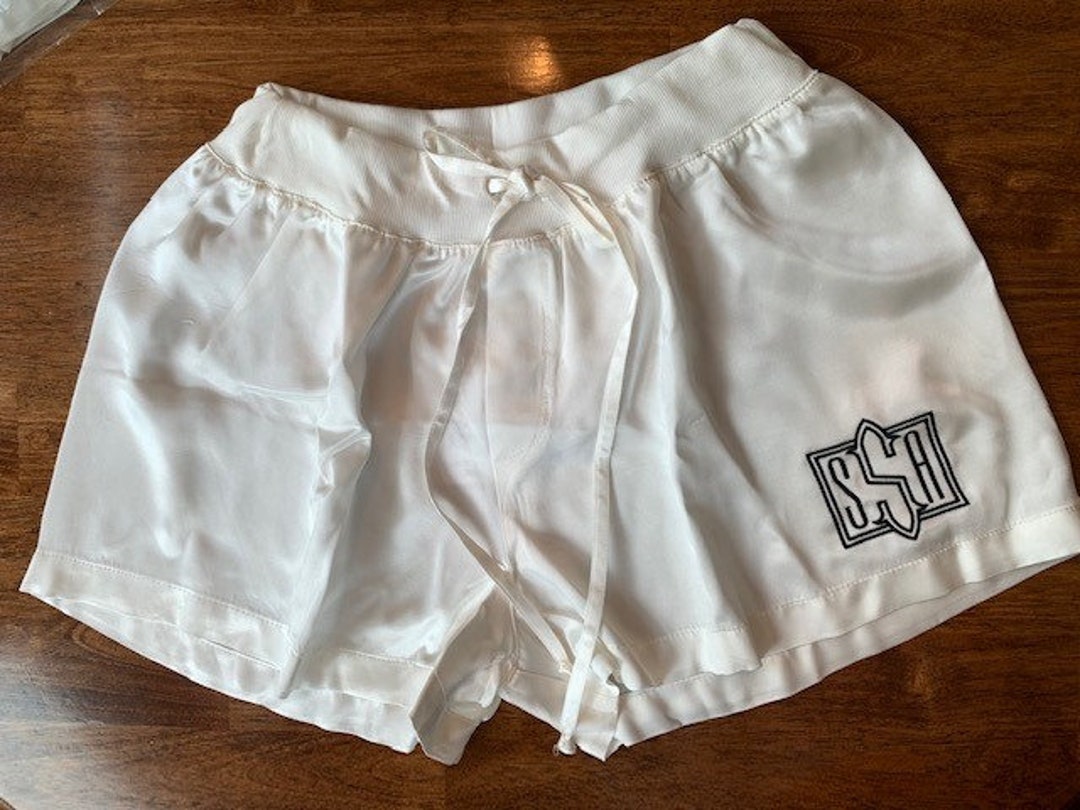Monogrammed Satin PJ Shorts - Etsy