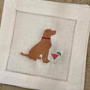 The Tipsy Dog - Labrador Retriever Cocktail Napkins - Etsy