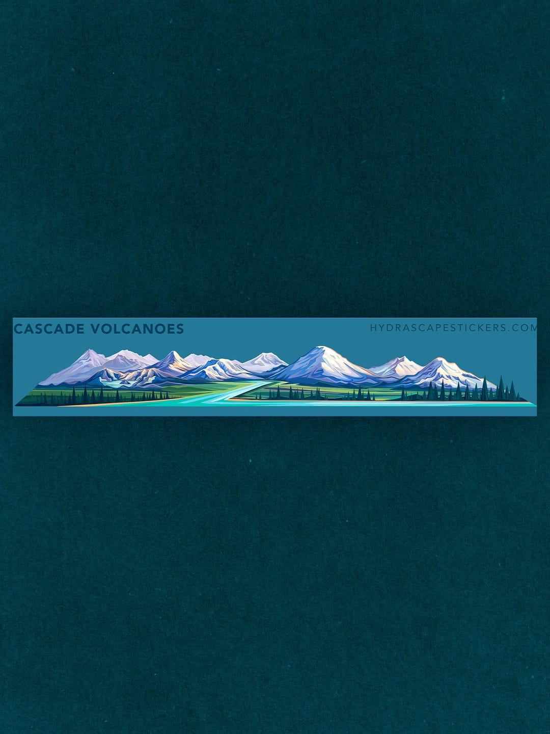 Cascade Volcanoes Miniscape Sticker - Etsy