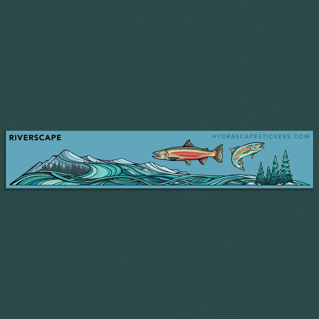 Riverscape Miniscape Sticker - Etsy