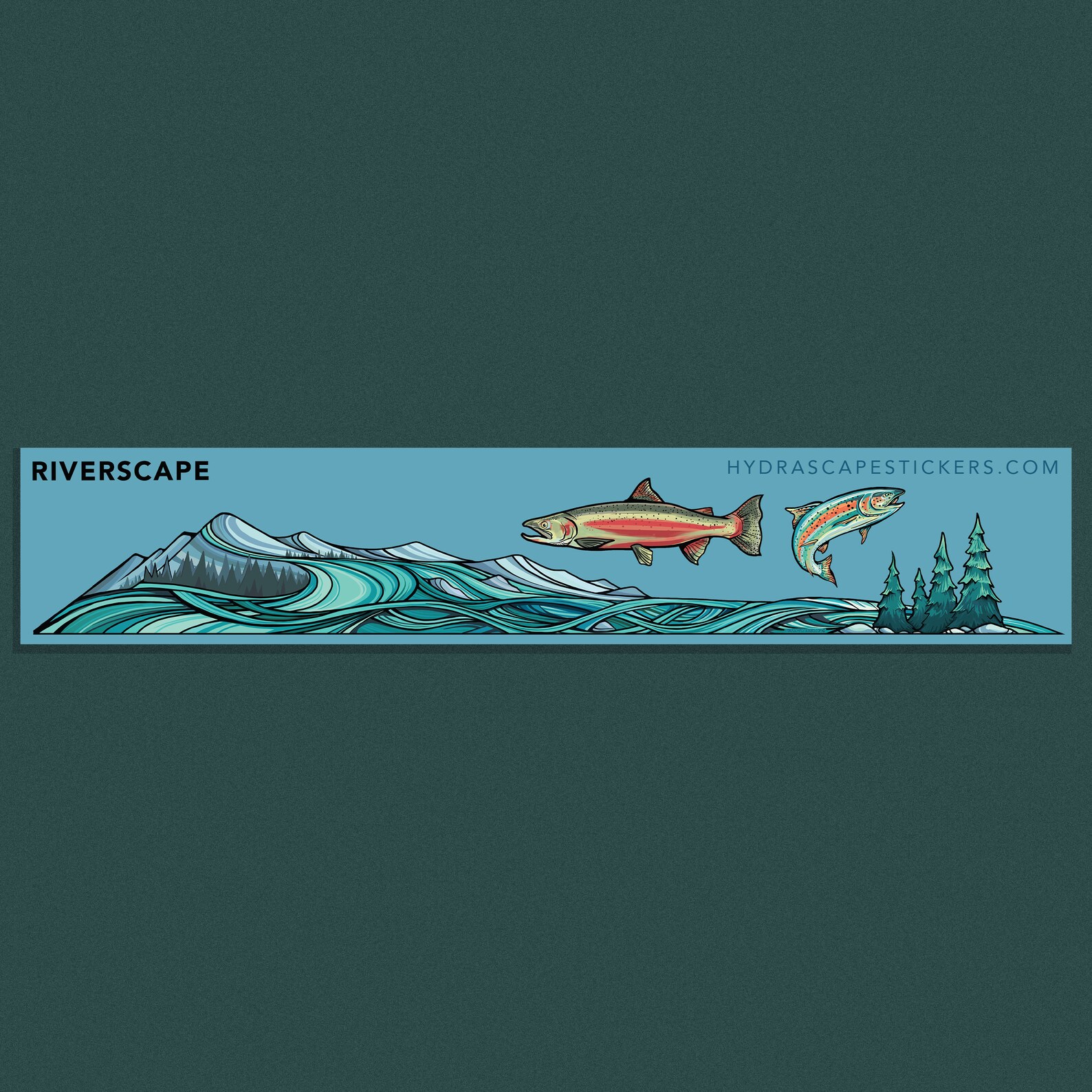 Riverscape Miniscape Sticker - Etsy