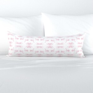 Designer Painterly Round Bolster French Pink Bolster Pillow Long Lumbar ...