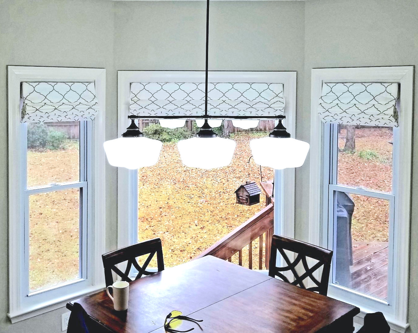 Grey Roman Shades CUSTOM Ogee Trellis Roman Shade Navy Blue - Etsy