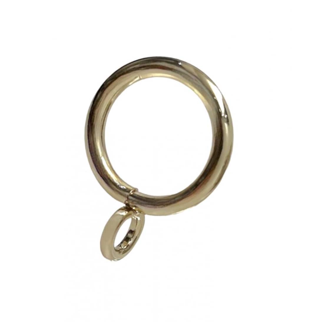 1/2" Diameter Curtain Rod Rings Cafe Rings Half Inch Compatible Cafe Curtain Rod Brushed Brass ...