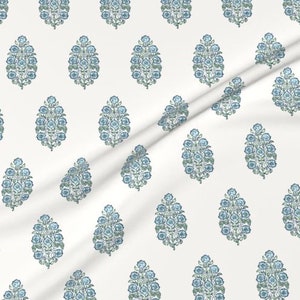 Mughal Flower Window Shade Mughal Flower Roman Shade Indian Block Print ...