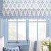 Pretty Blue Roman Shade Blue Green Fabric Roman Shade Floral Block ...