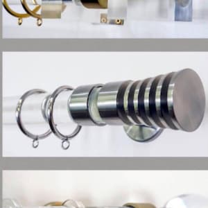 Lucite Curtain Rod CUSTOM CUT Round Acrylic Curtain Rod Clear 1.5 ...