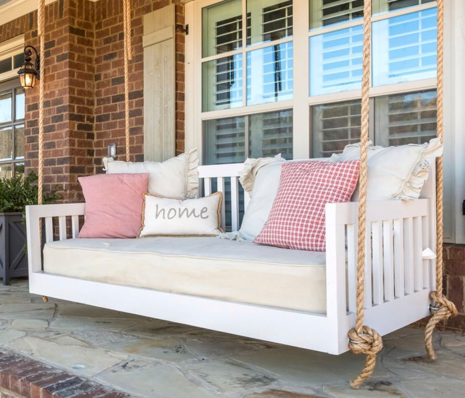 Porch Swing Cover White Mattress Cover Outdoor Bed Twin - Etsy