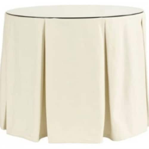 Round Table Skirt Pleated Box Pleats White Ivory Navy Pink - Etsy